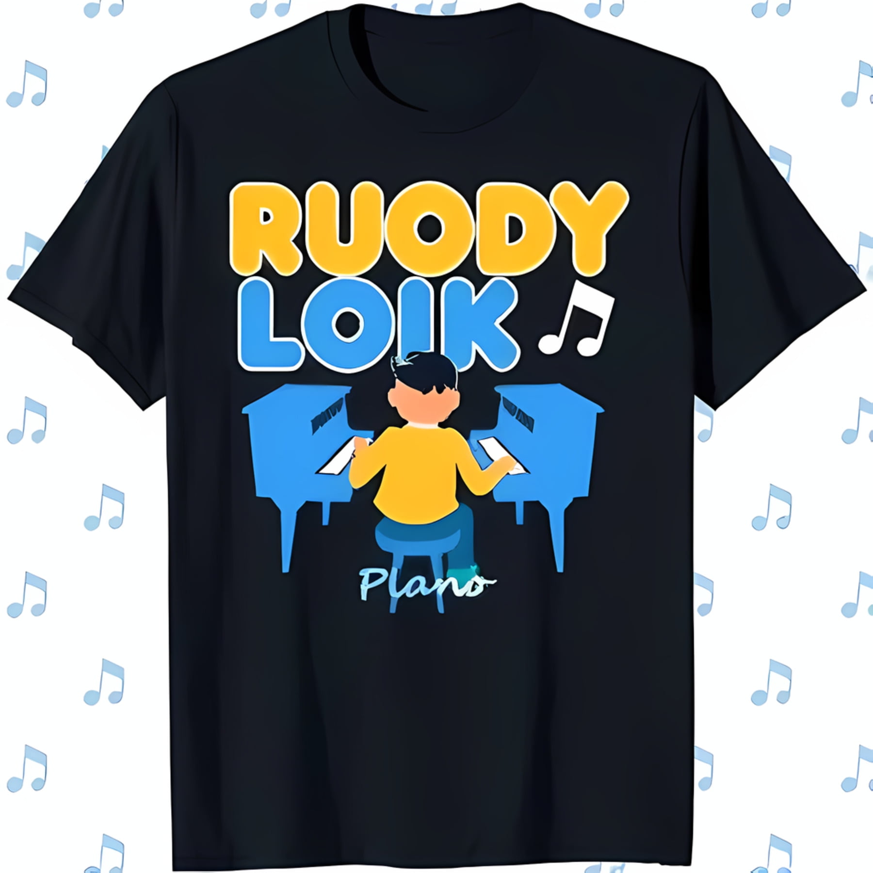 Boys' Cute Cartoon Piano Player Graphic T-Shirt - Walmart.com