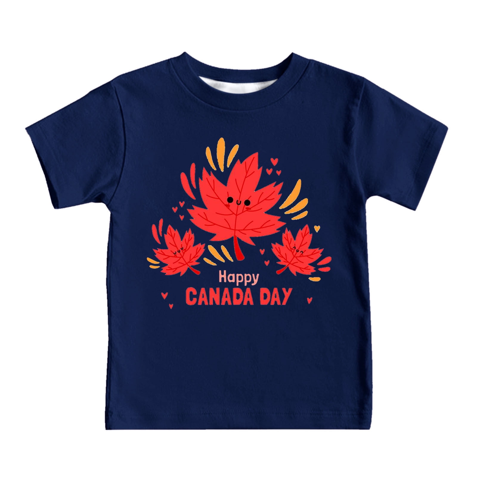 Boys Cute Shirts Short Sleeve International Day Maple Leaf Cartoon ...