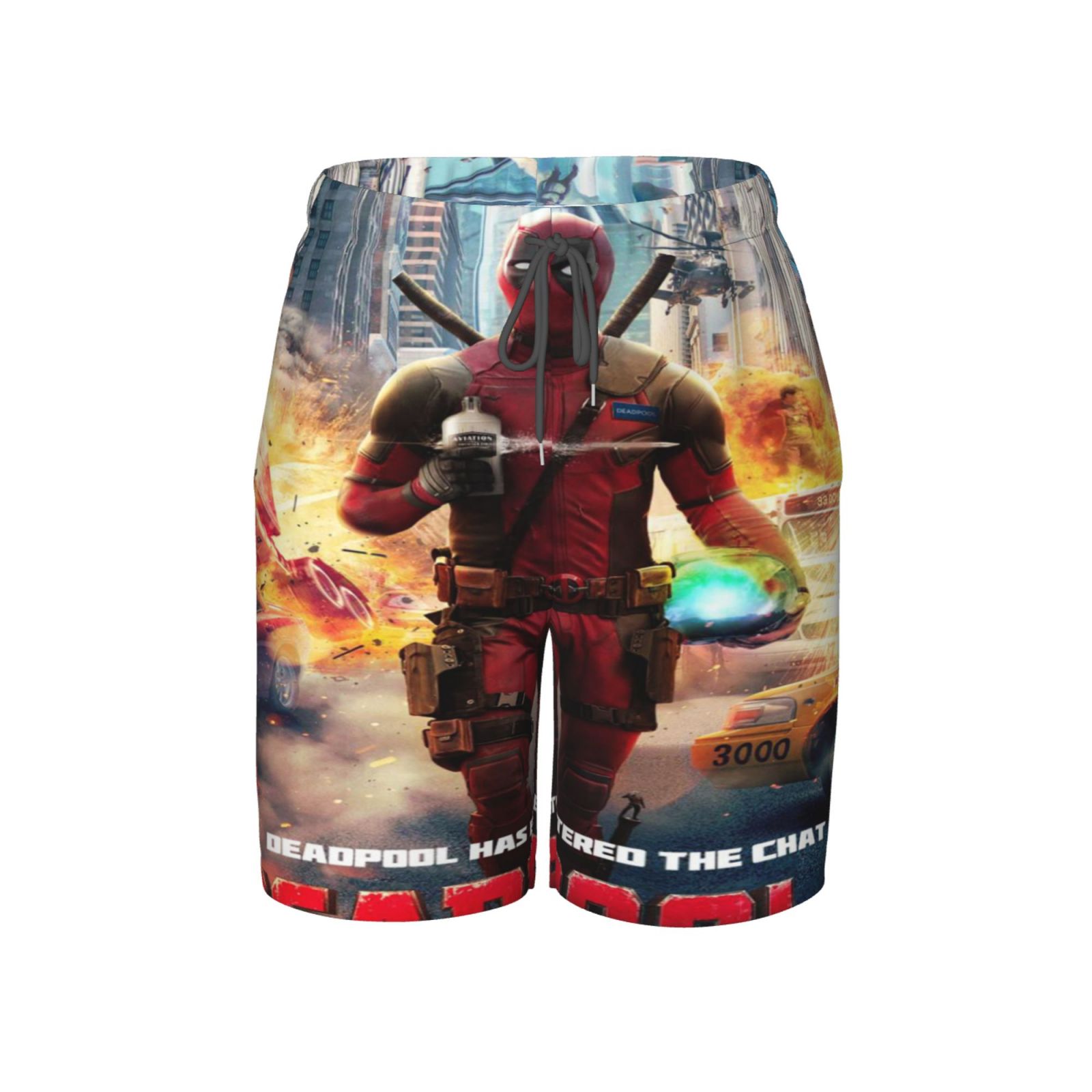 Boys Dead-Poo Swim Trunks With Mesh Liner Kids Cartoon Quick Dry Swim ...
