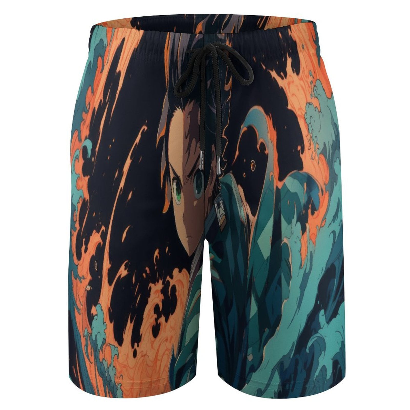 Boys Demon Slayer Swim Trunks Shorts Teen Swimming Shorts with Pocket ...