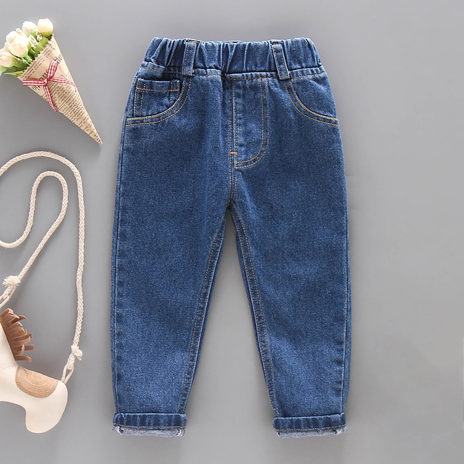 Boys Denim Pants Fall Casual Long Jeans Toddler Kids Youth Everyday ...