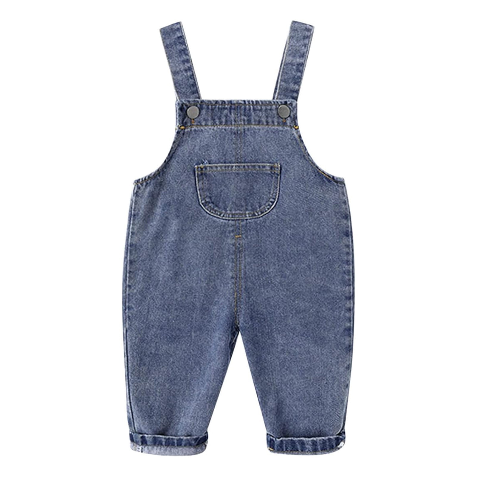Boys Denim Pants Overs Rompers Denim Bib Adjustable Straps Boy'S Jeans ...