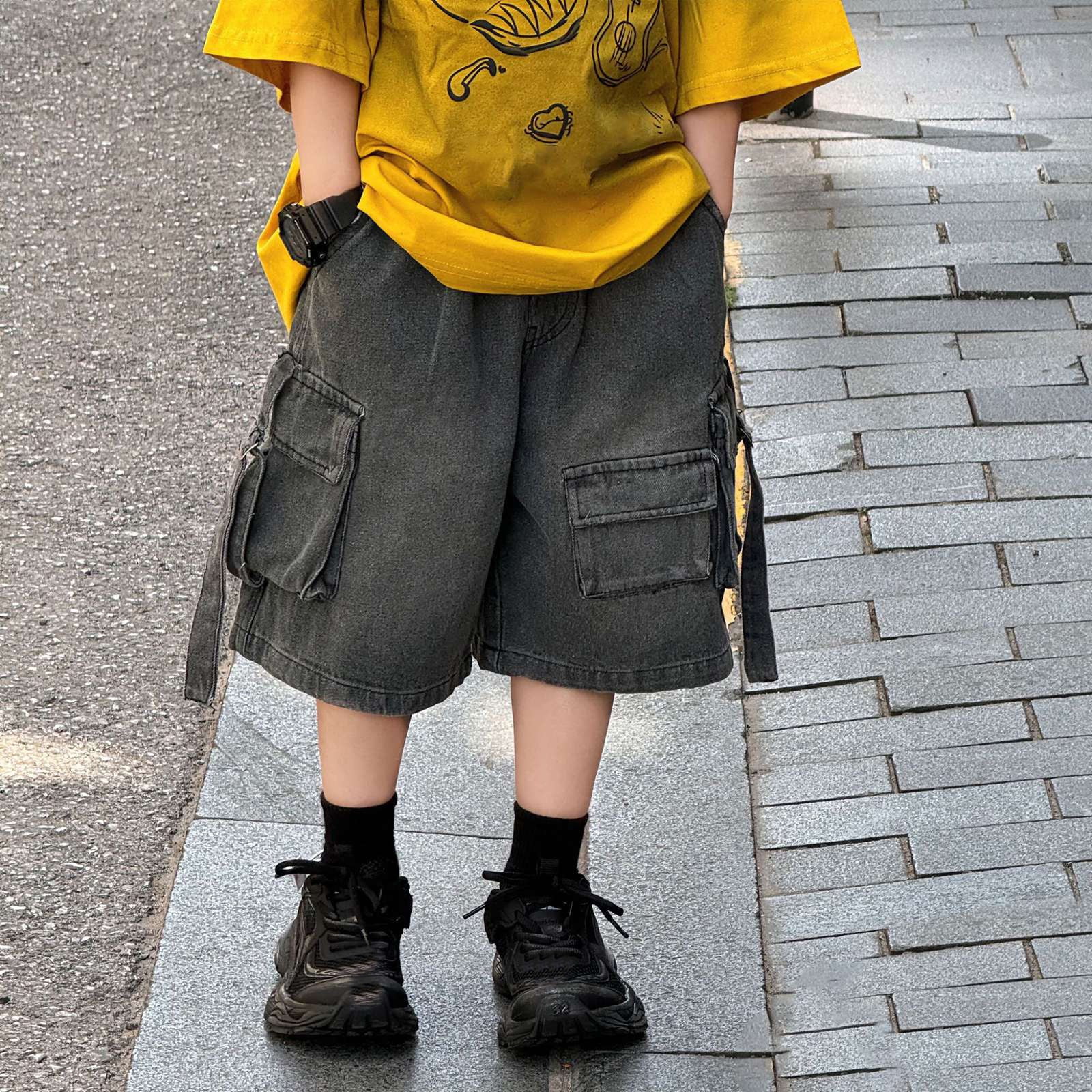 Boys Denim Shorts Relaxed Fit Wide Leg Summer Trousers Short Boys ...