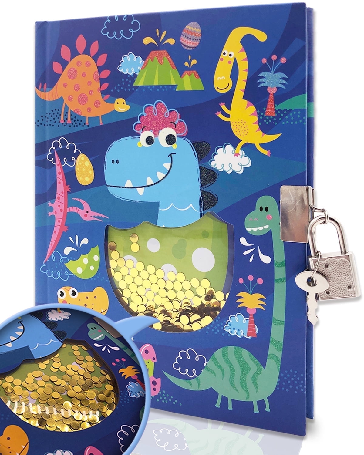 Diary with Lock for People, Dinosaur Diaries 7.1x5.3 160 Pages Journal ...