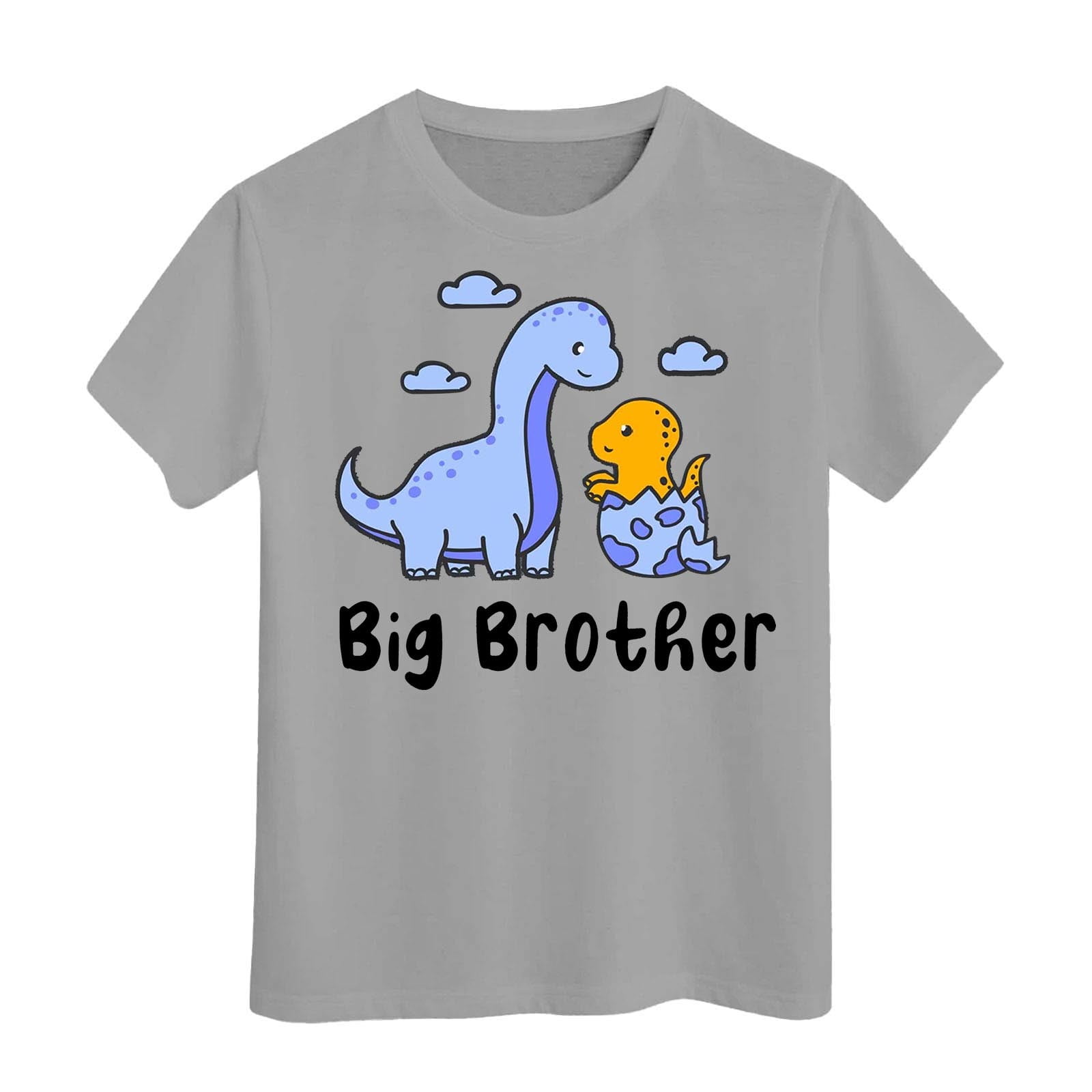 Boys Dinosaur T-Shirts Crew Neck Cartoon Print Back To School T Shirt ...
