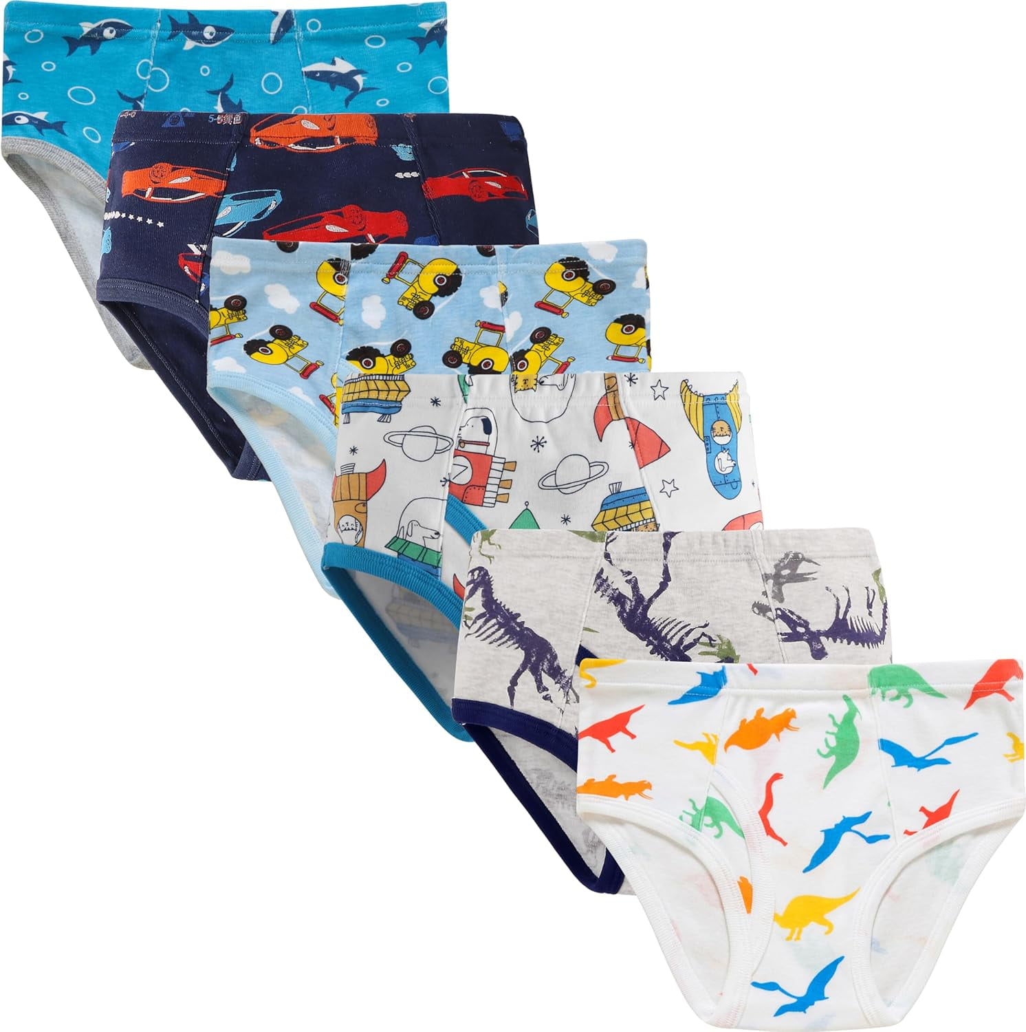 Boys Dinosaur Underwear Little Kids Car Briefs Childrens Cotton ...