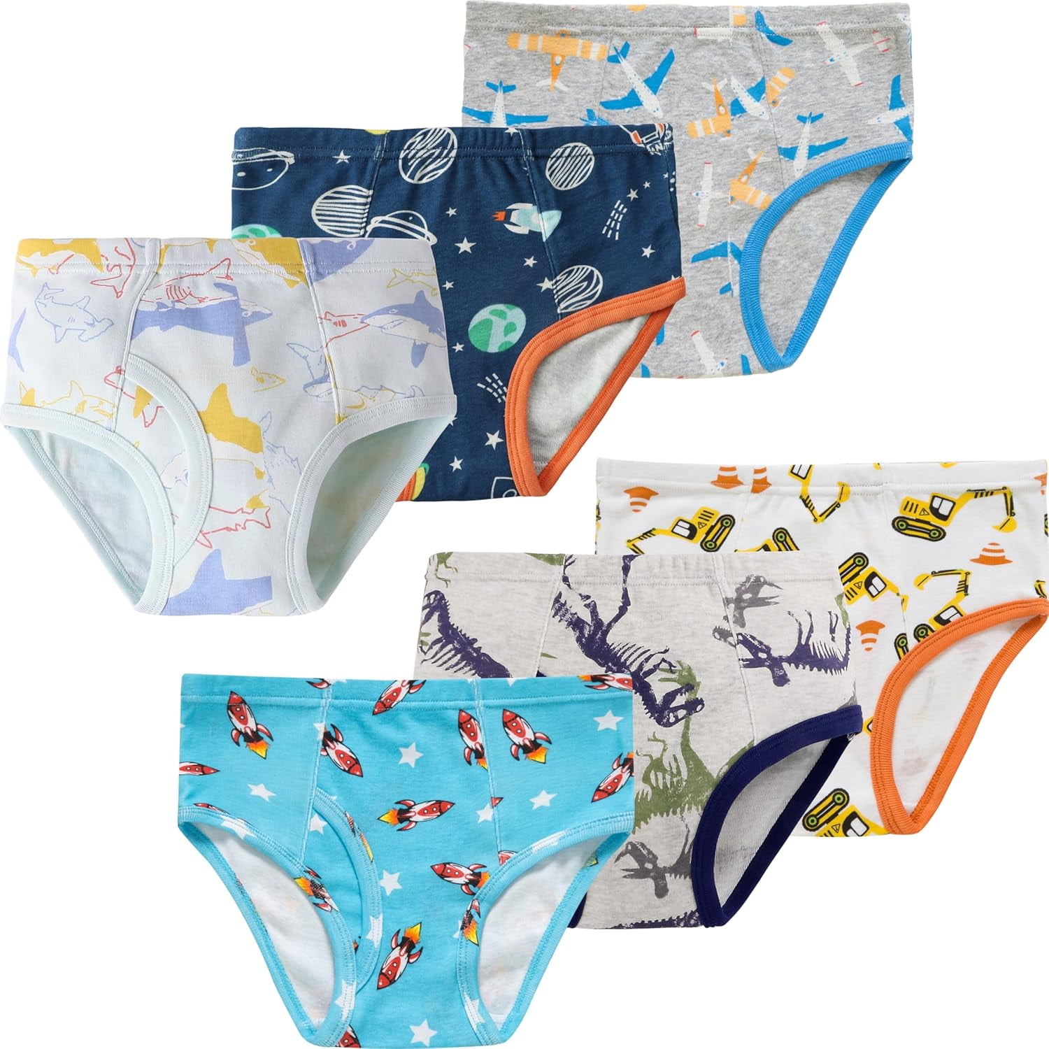 Boys Dinosaur Underwear Little Kids Excavator Briefs Childrens Cotton ...