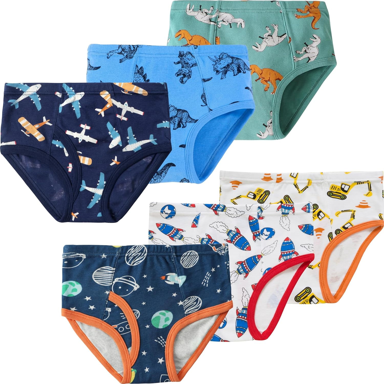 Boys Dinosaur Underwear Little Kids Excavator Briefs Childrens Cotton ...