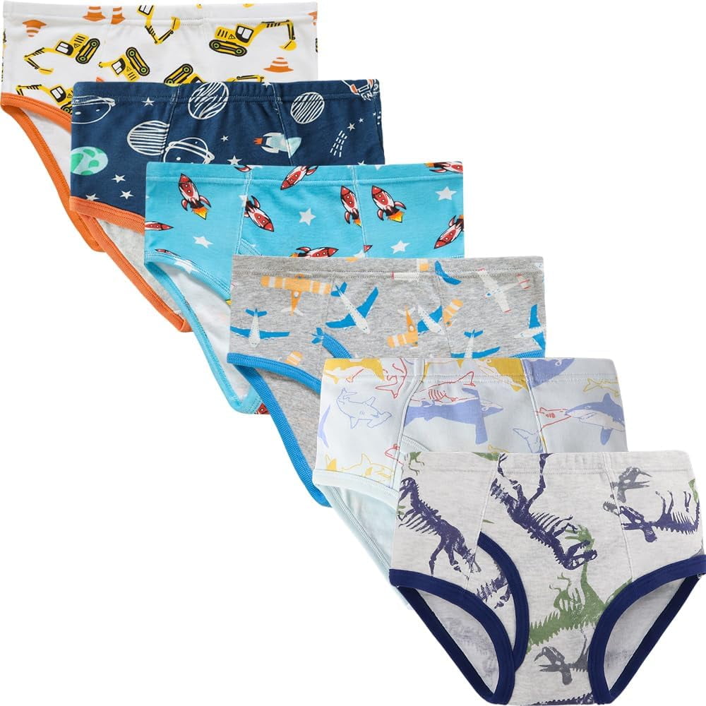 Boys Dinosaur Underwear Little Kids Excavator Briefs Childrens Cotton ...