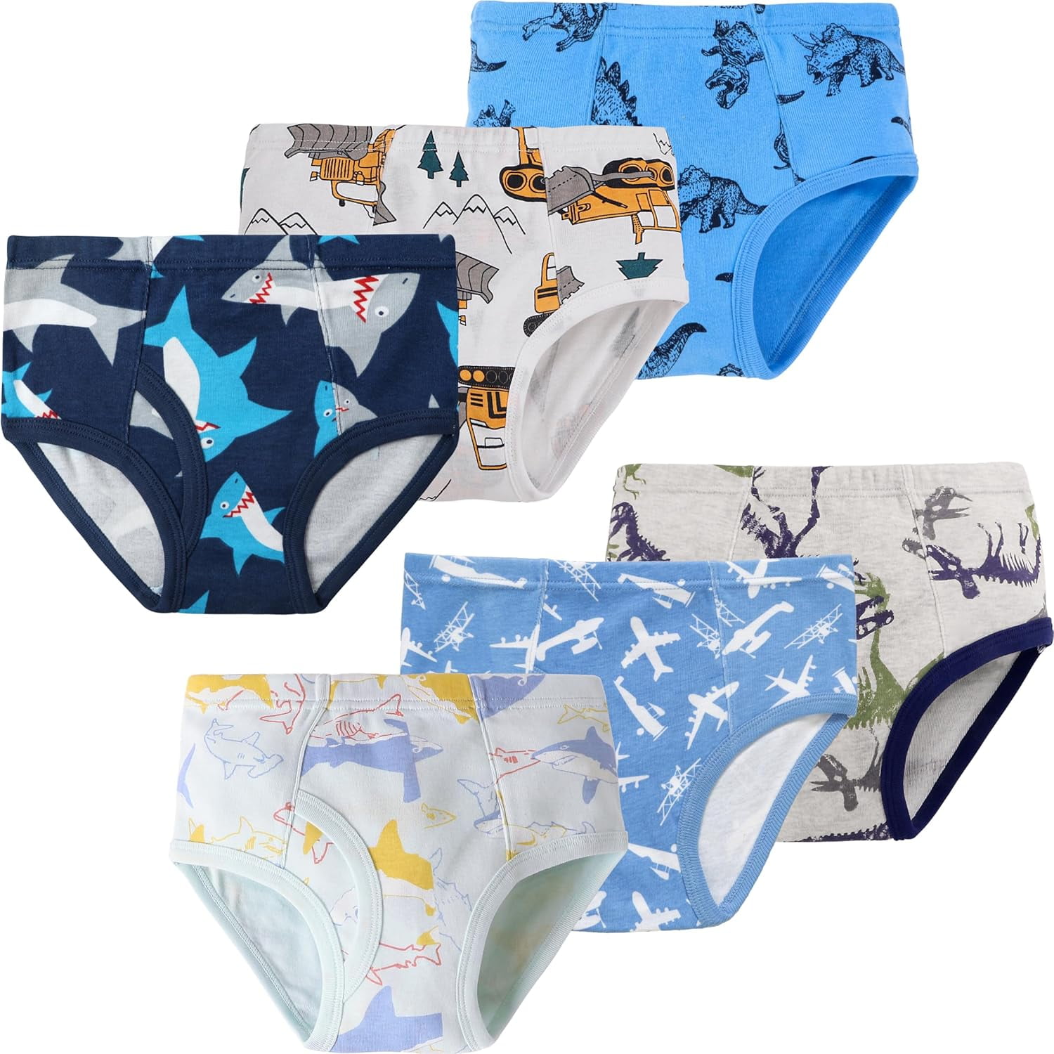 Boys Dinosaur Underwear Little Kids Excavator Briefs Childrens Cotton ...