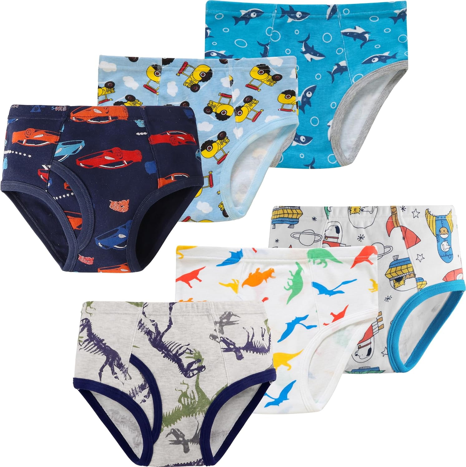 Boys Dinosaur Underwear Little Kids Shark Briefs Childrens Cotton ...