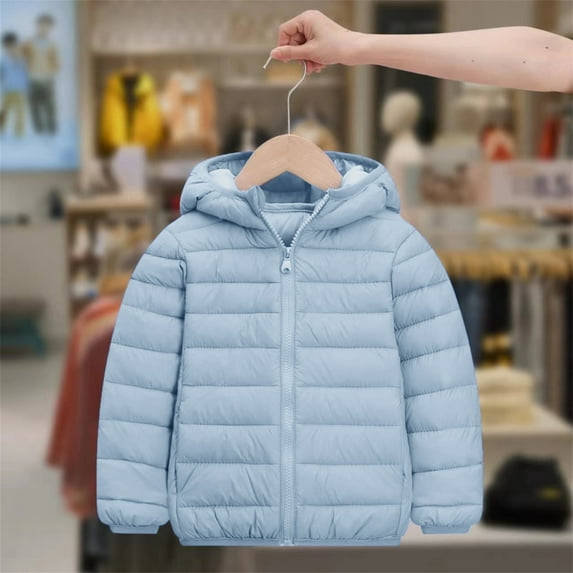 Boys Down Jacket Winter Hooded Casual Windproof Warm Toddler Outwear ...