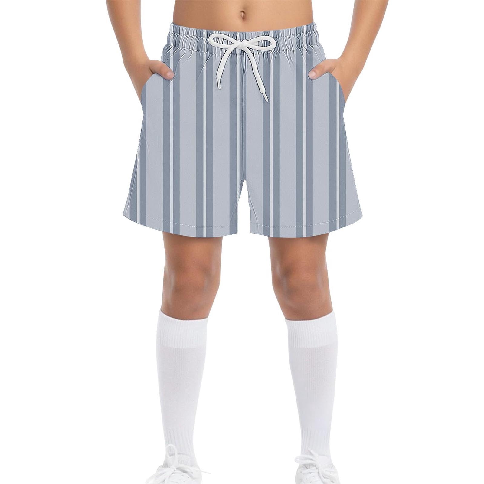 Boys Drawstring Shorts, Striped Athletic Running Gym Play Shorts for ...