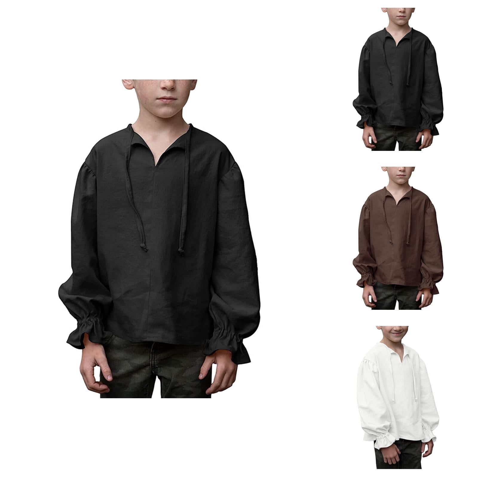Boys Dress Shirt For Kids Ruffled Long Sleeves - Walmart.com