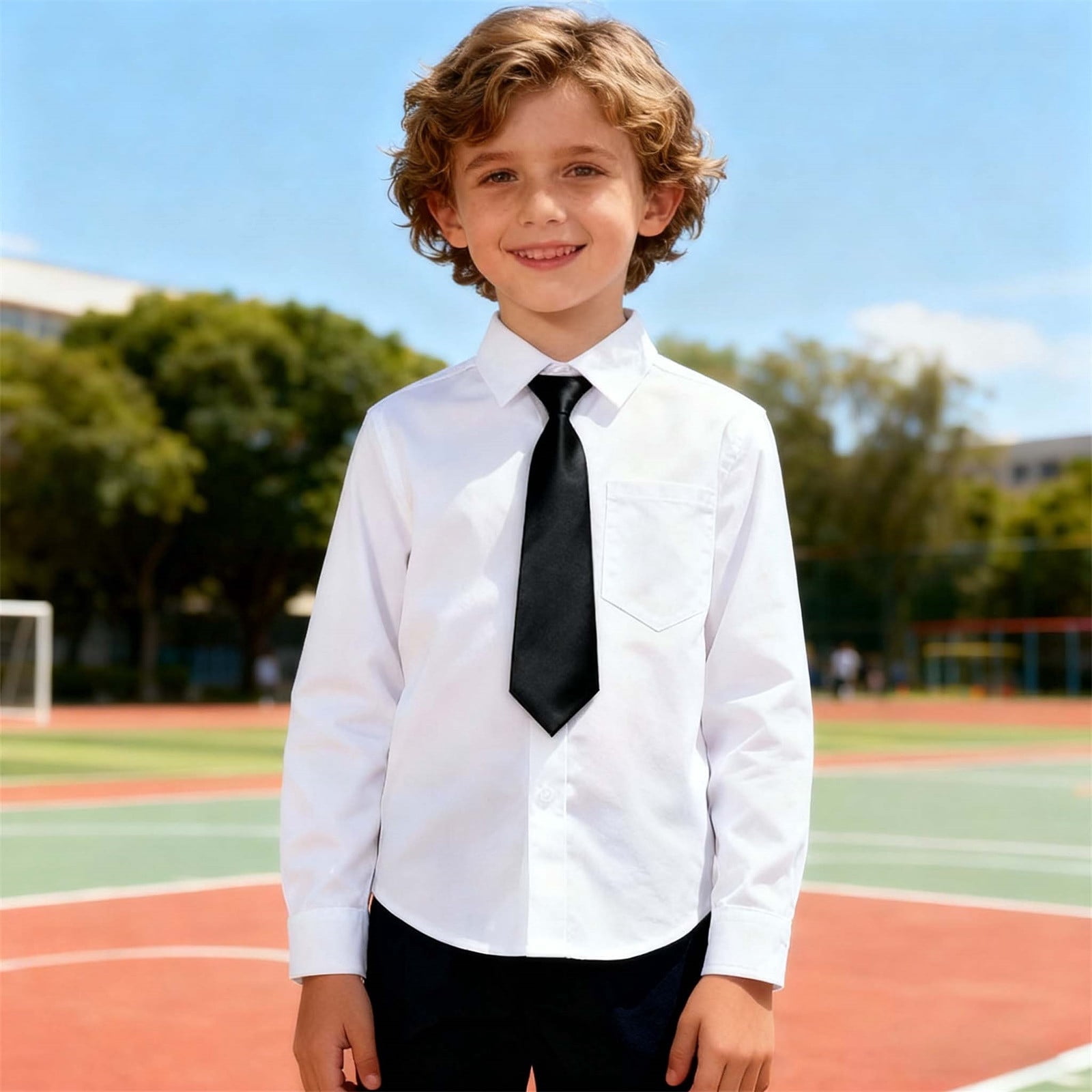 Boys Dress Shirt Tween White Shirt Girls Dress Shirt Boys Button Down ...