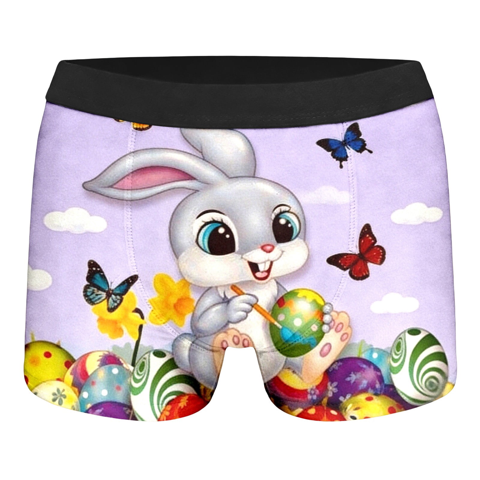 Boys' Easter Boxers Cartoon Rabbit Easter Egg Print Underwear Purple 9Y ...