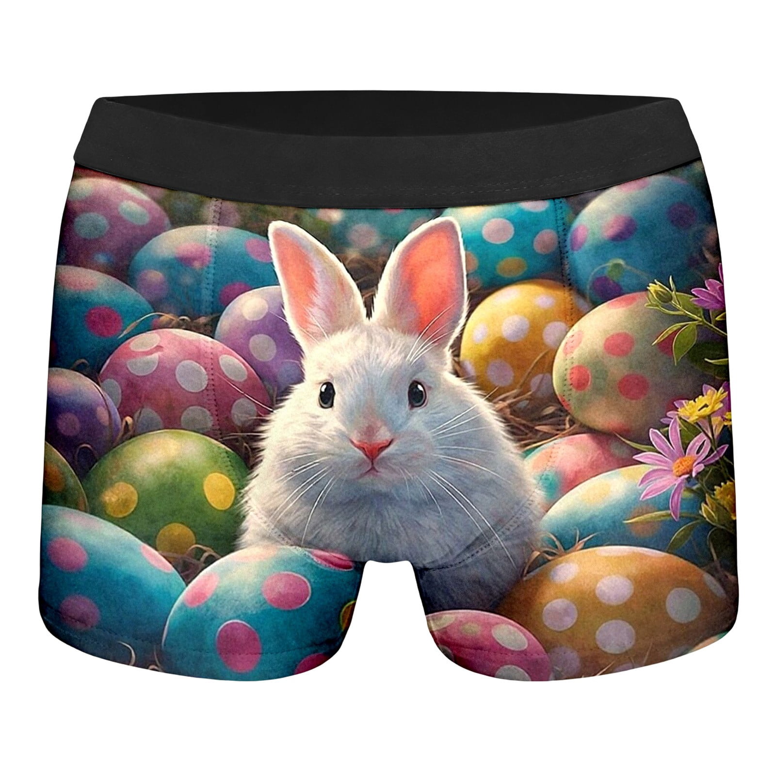 Boys Easter Joyful Bunny Print Underwear Egg Themed Cartoon Underpants ...