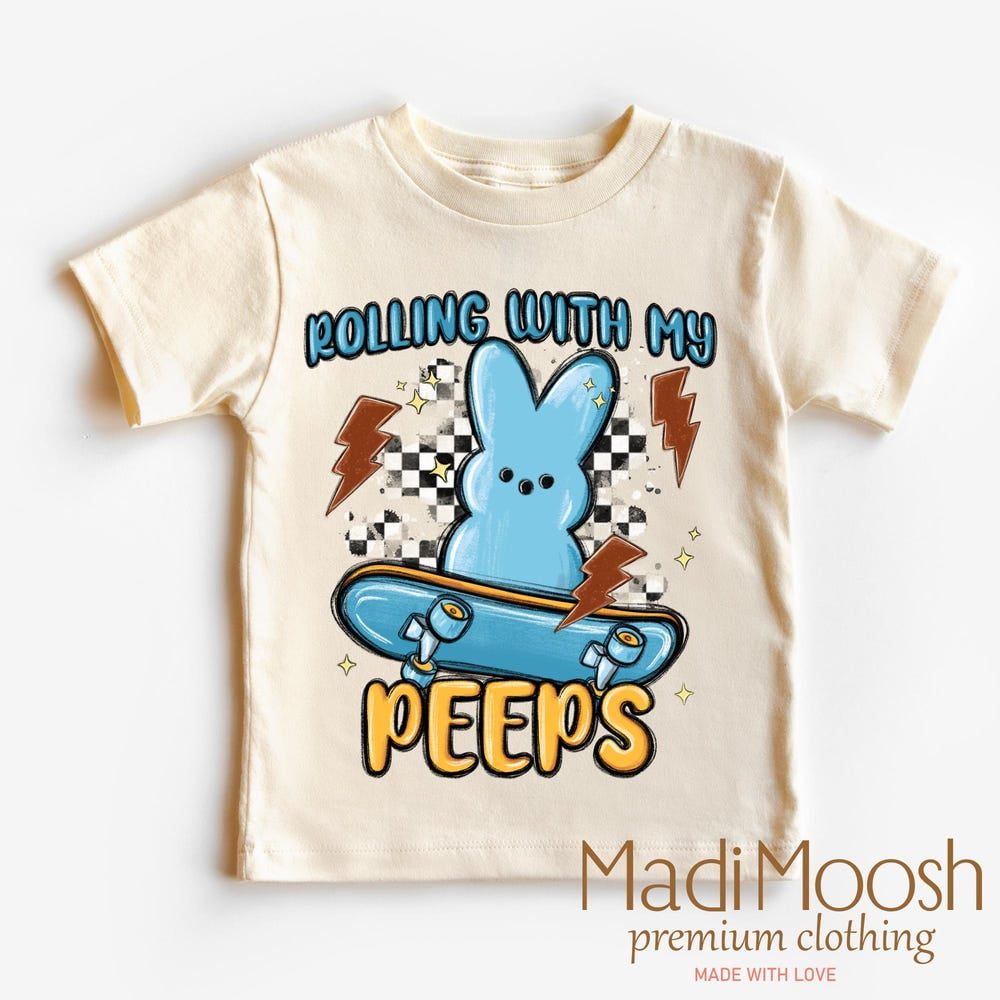 Boys Easter Rolling With My Peeps Skate Shirt Kids Easter Tee| Toddler ...