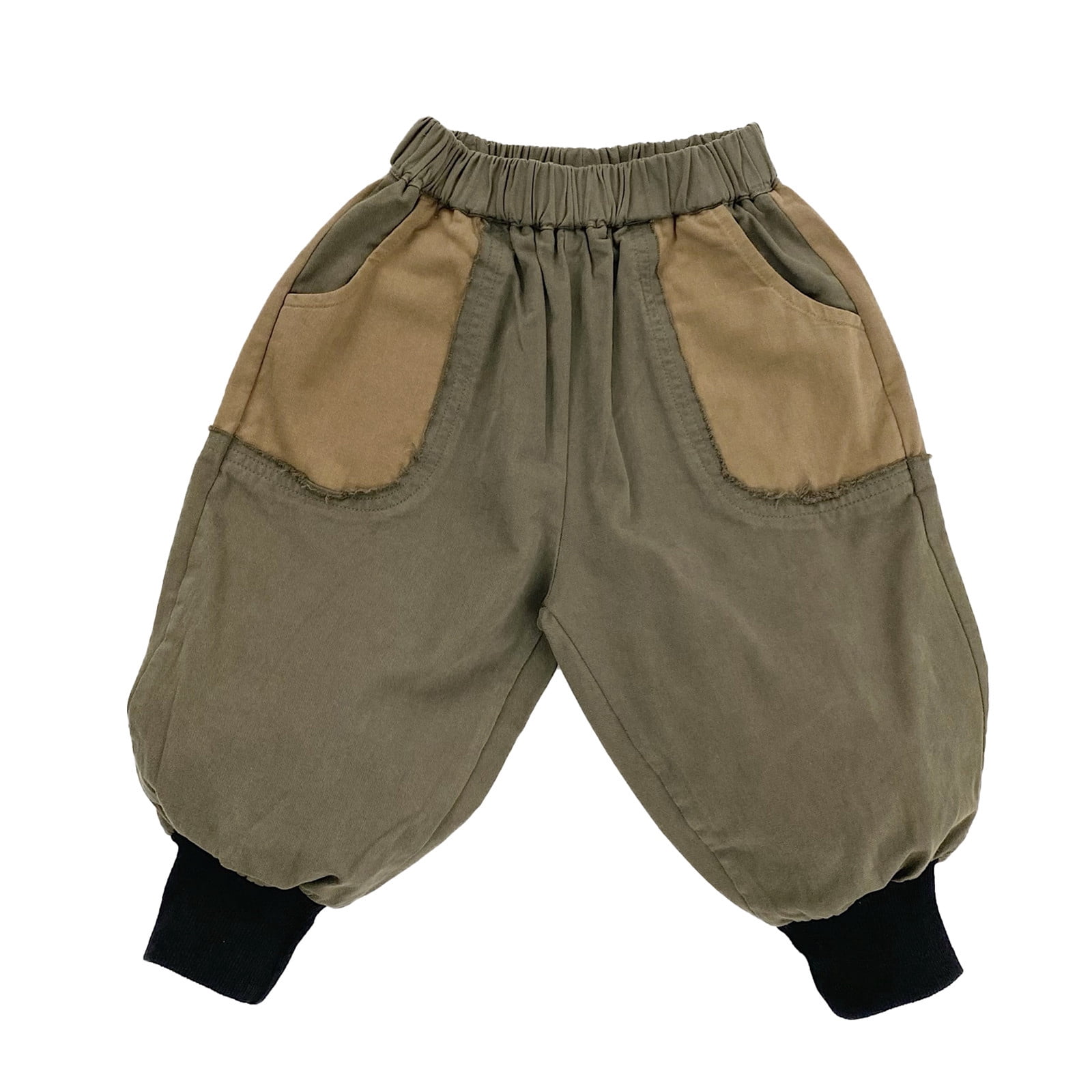 Boys Elastic Waist Pants Japanese Style Cargo Pockets Beach Essentials ...