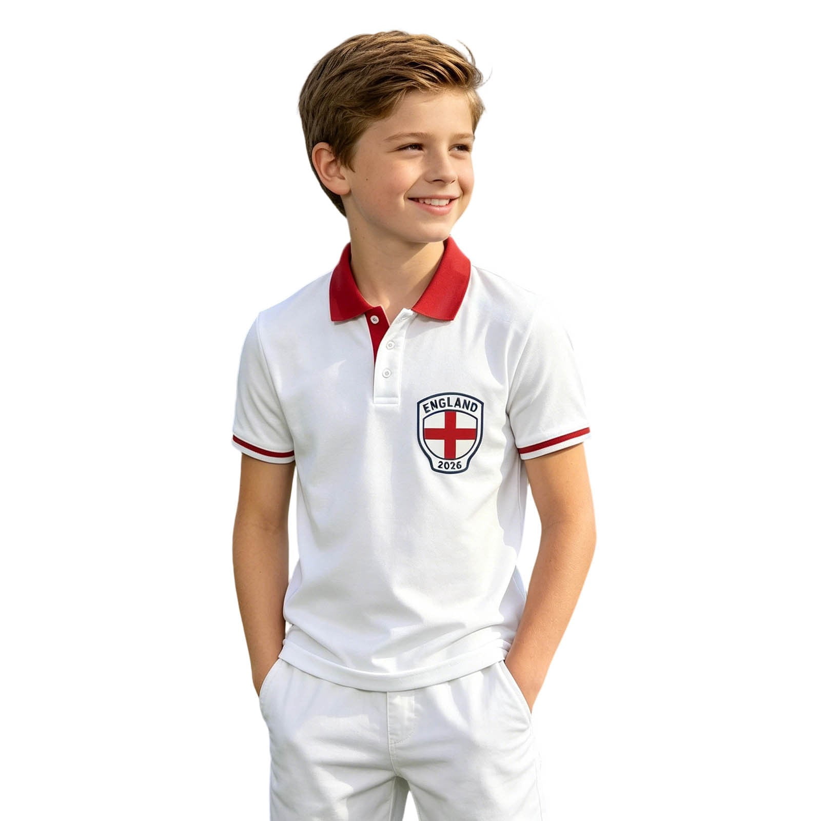 Boys England Short Sleeve Youth Summer Top Casual Sportswear Clothes ...