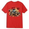 Boys Excavator Airplane Print T-Shirt Kids Crew Neck "Just A Boy Who ...