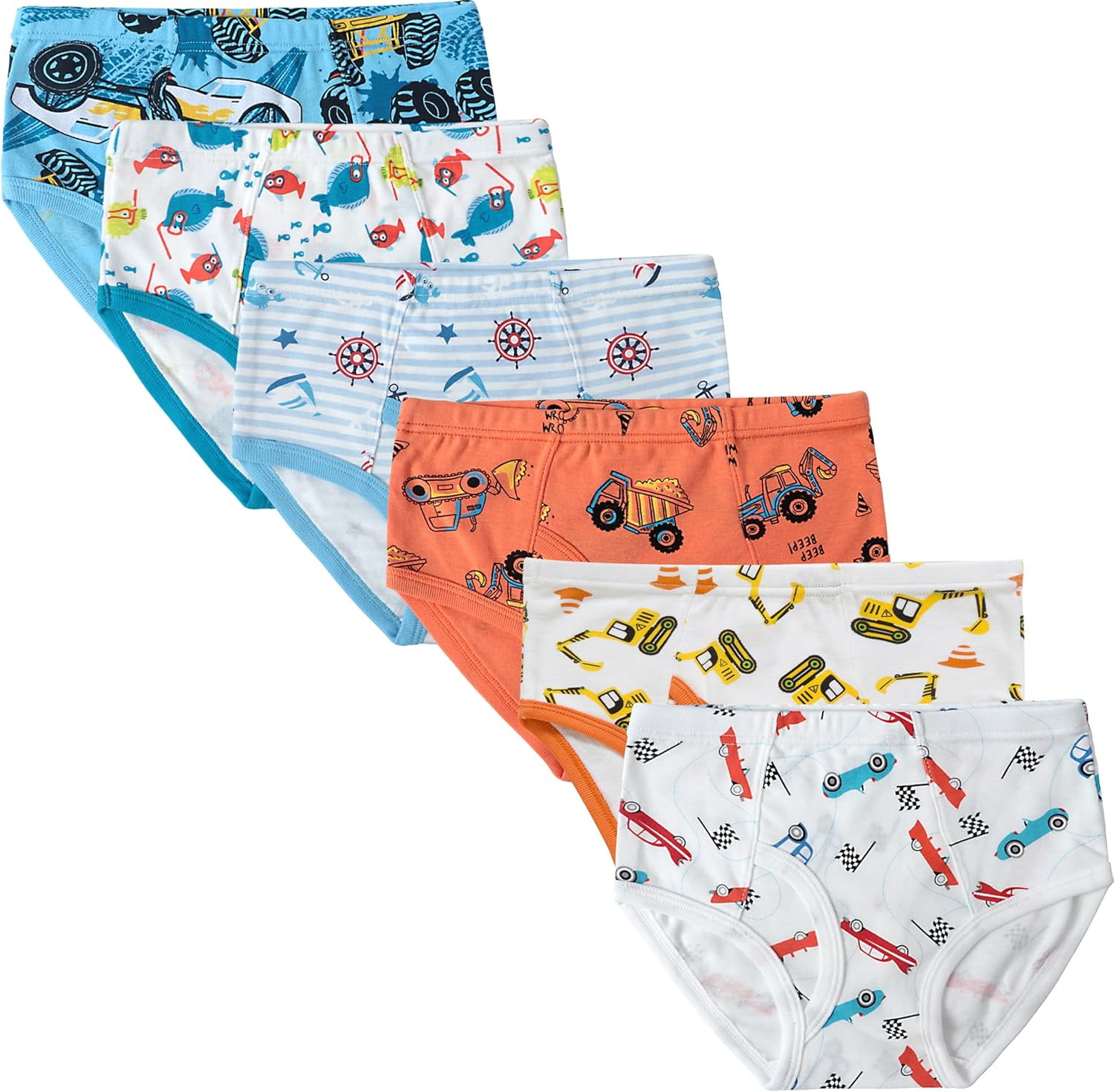 Boys Excavator Underwear Little Kids Car Briefs Children Cotton ...