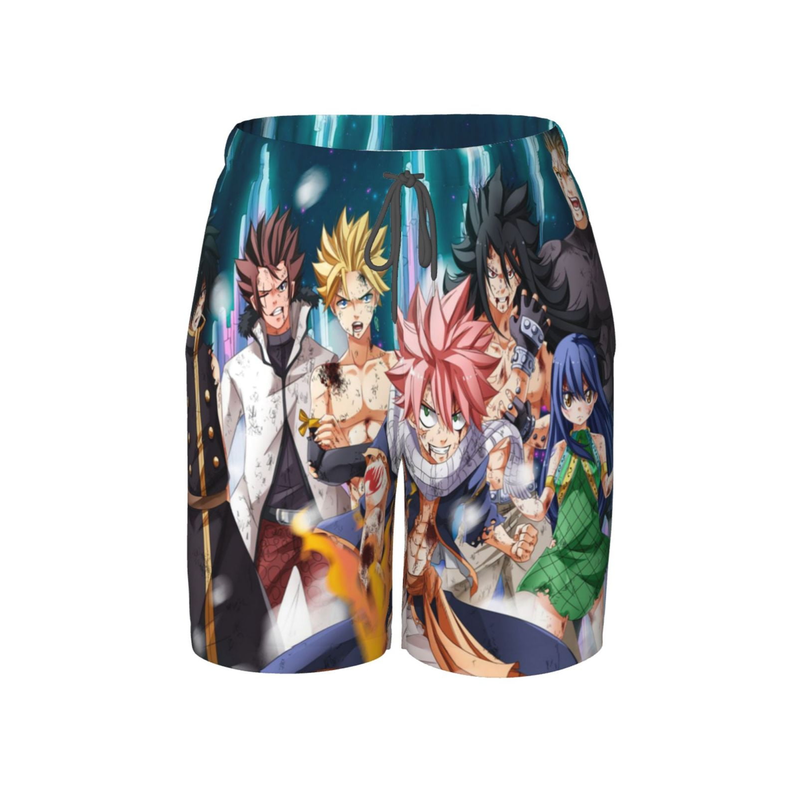 Boys Fairy Tail Swim Trunks With Mesh Liner Kids Cartoon Quick Dry Swim ...