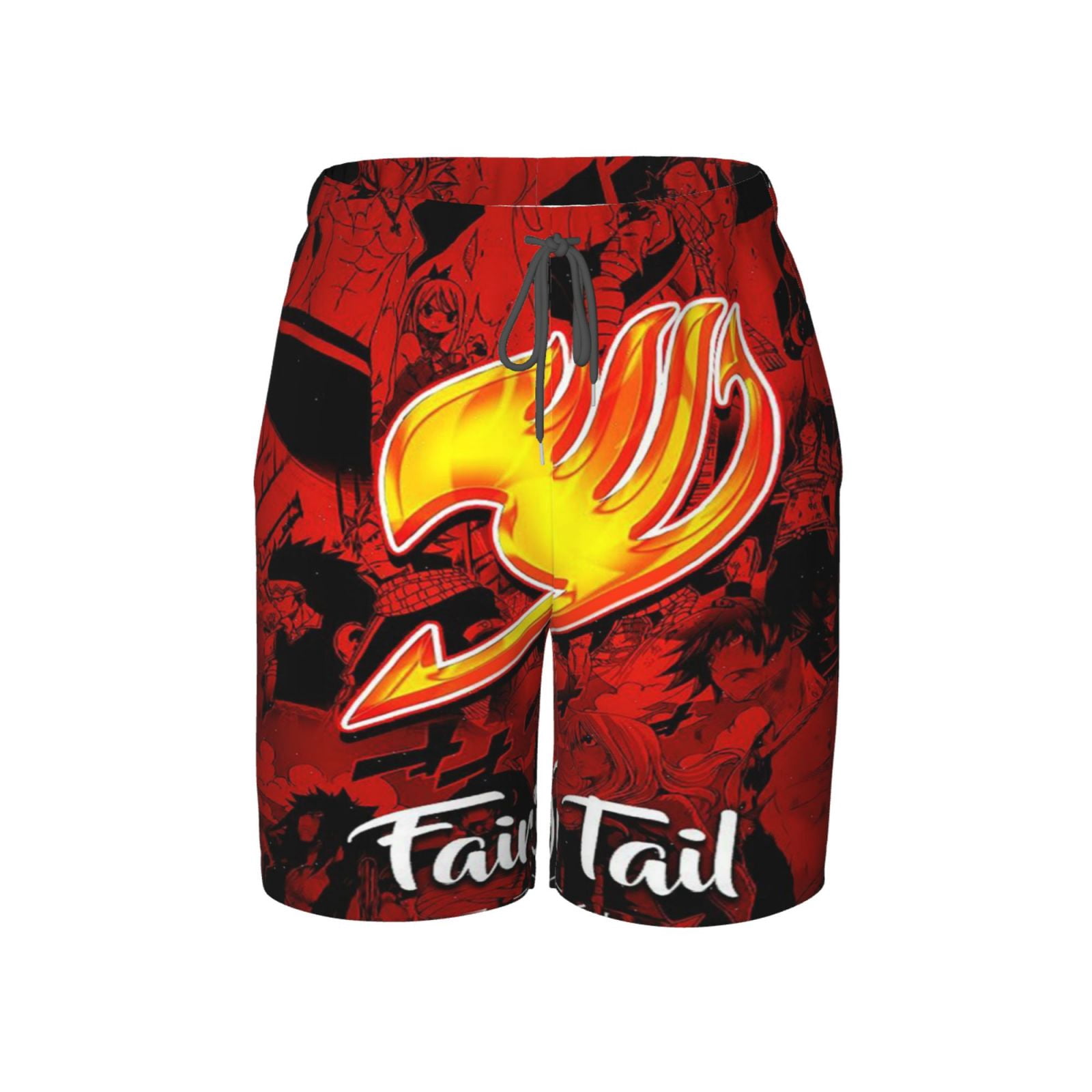 Boys Fairy Tail Swim Trunks With Mesh Liner Kids Cartoon Quick Dry Swim ...