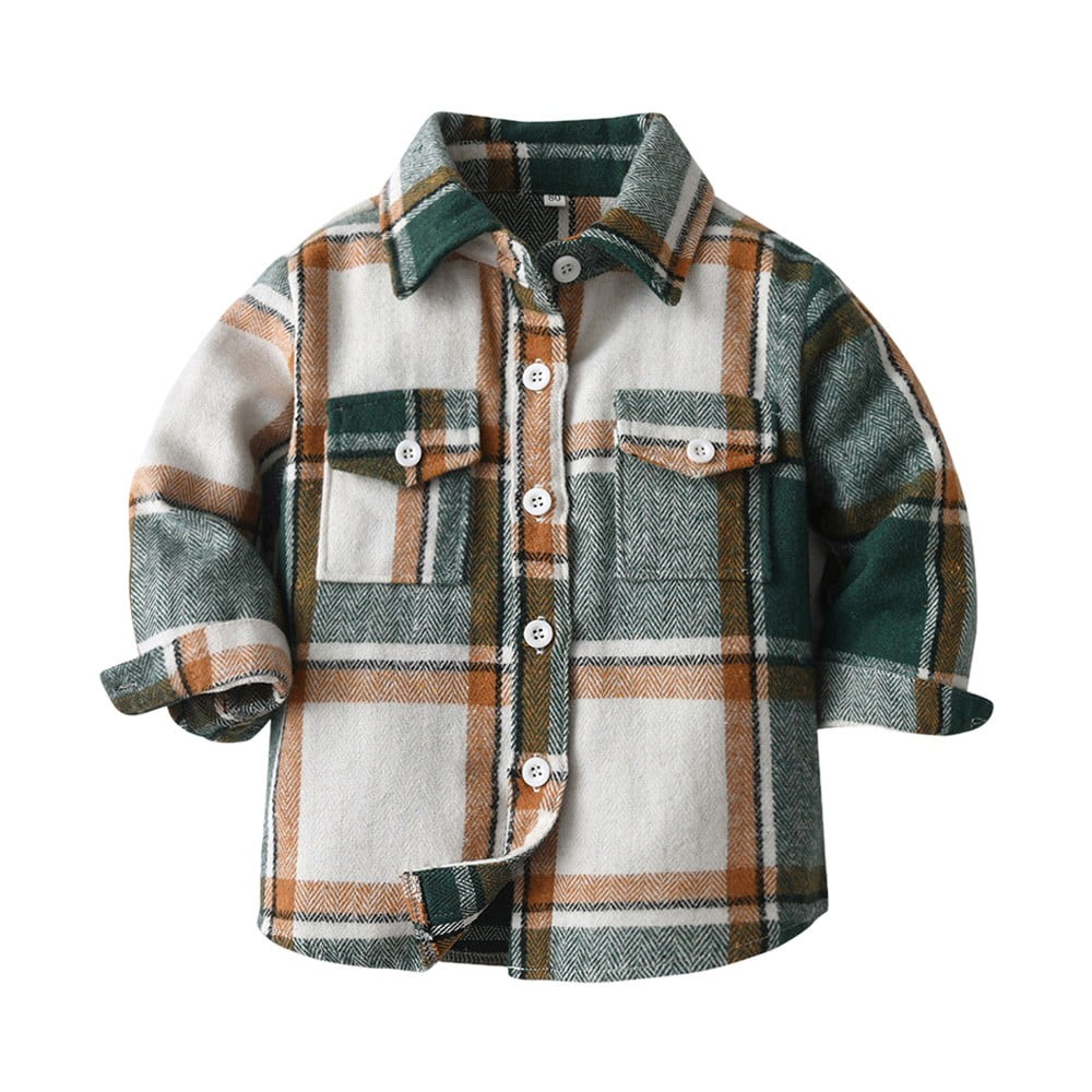 Boys Fall Sweater Kids Plaid Shirt Boys Girls Flannel Plaid Shirt ...