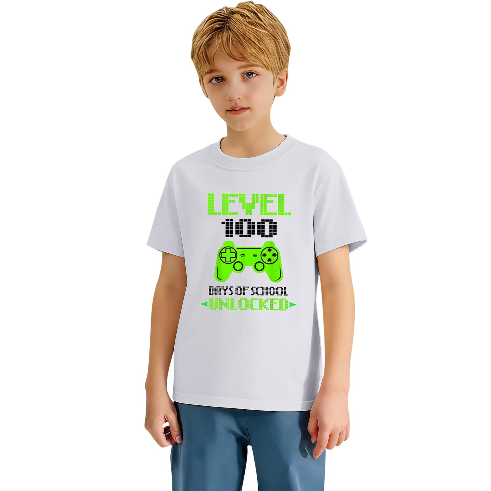 Boys Fashion Boy Graphic Print Short Sleeve Shirts Cool Casual Tees for ...