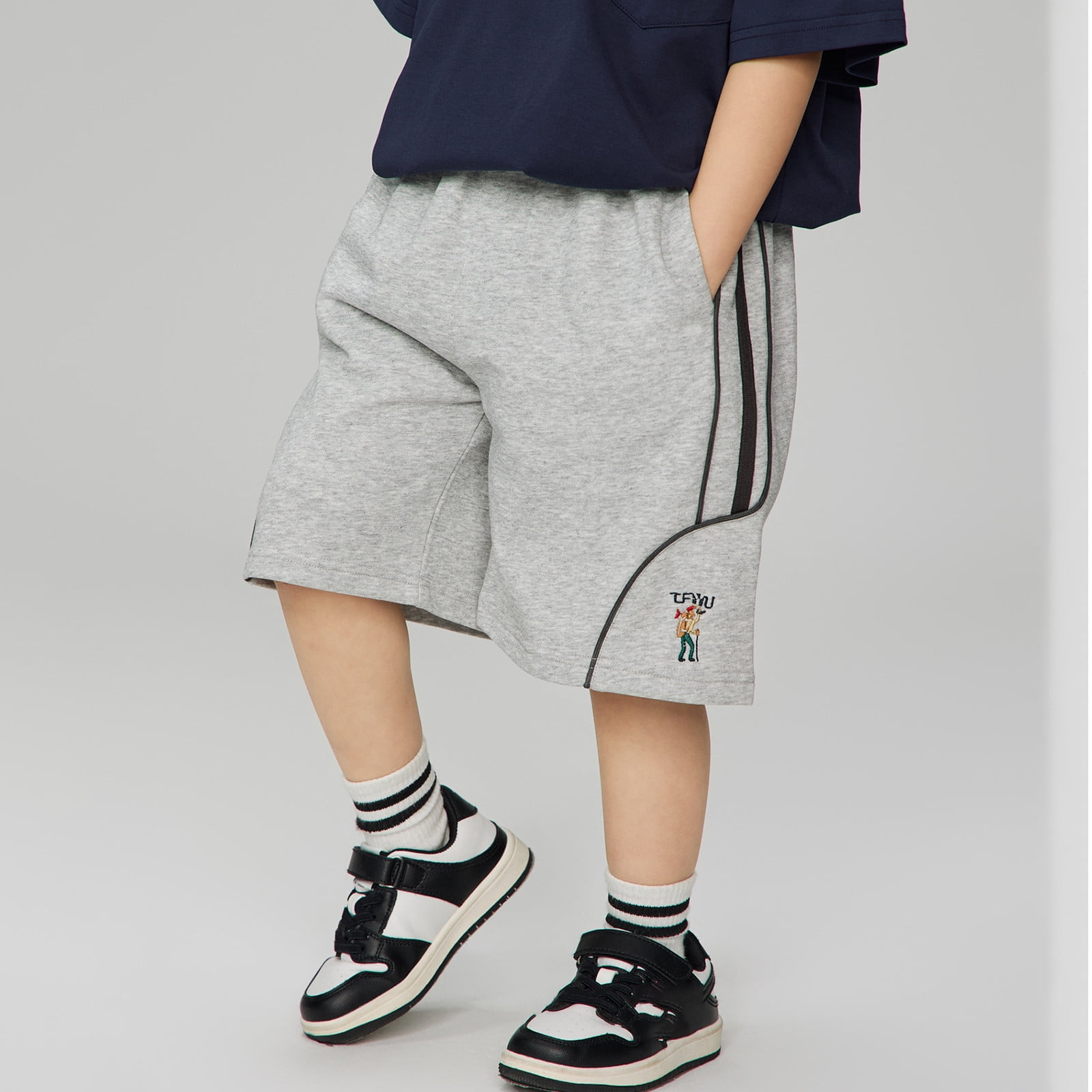 Boys' Fashion Elastic Waist Wide Leg Casual Boys Sports Shorts Kids ...