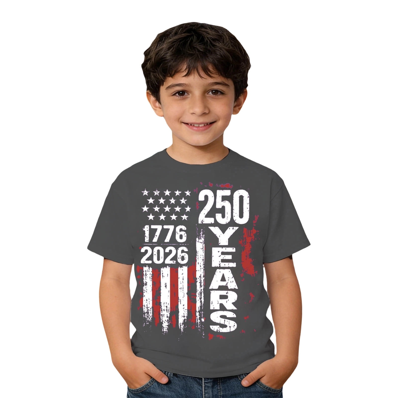 Boys Fashion Graphic Print Short Sleeve Crew Neck Tee Shirt for Toddler ...