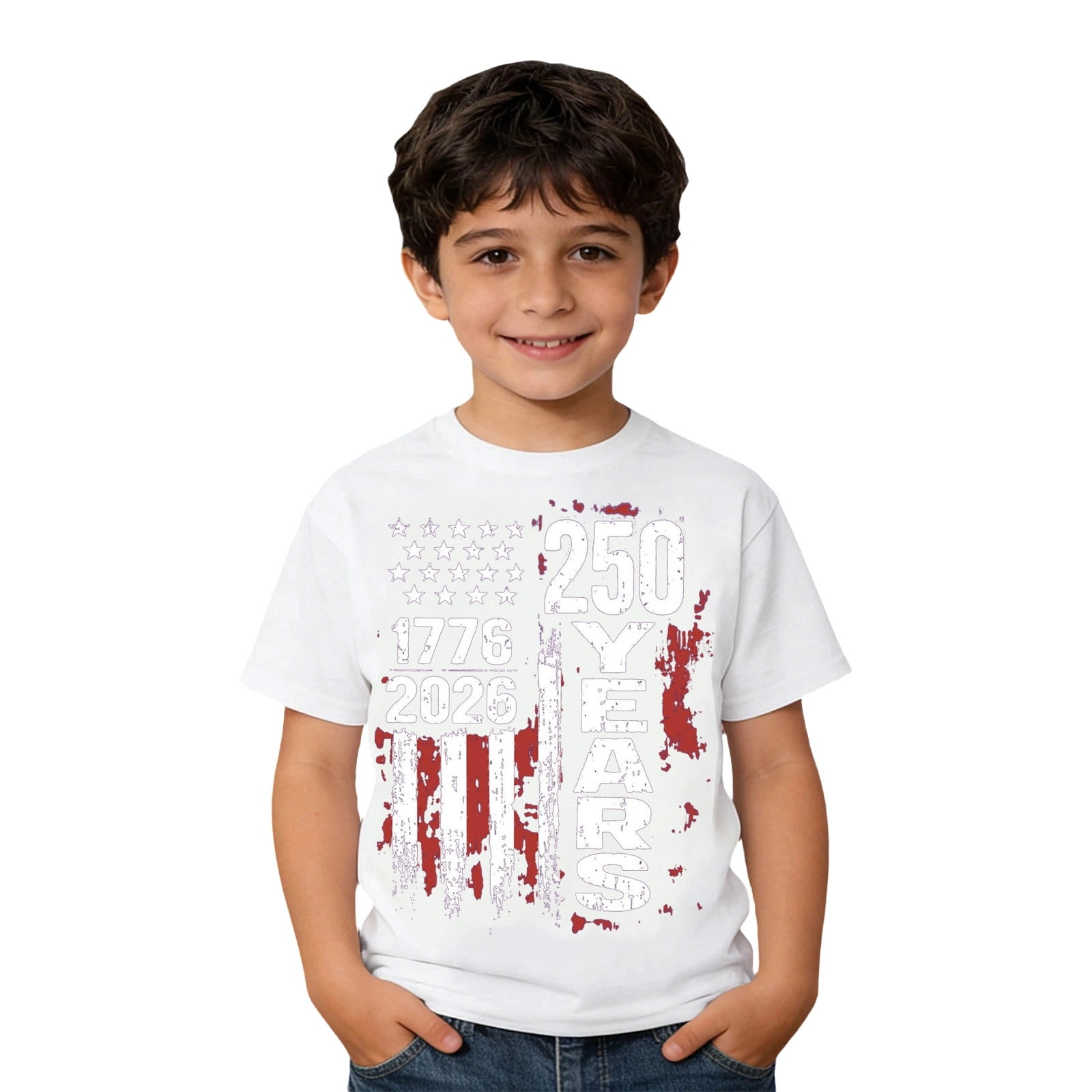 Boys Fashion Graphic Print Short Sleeve Crew Neck Tee Shirt for Toddler ...