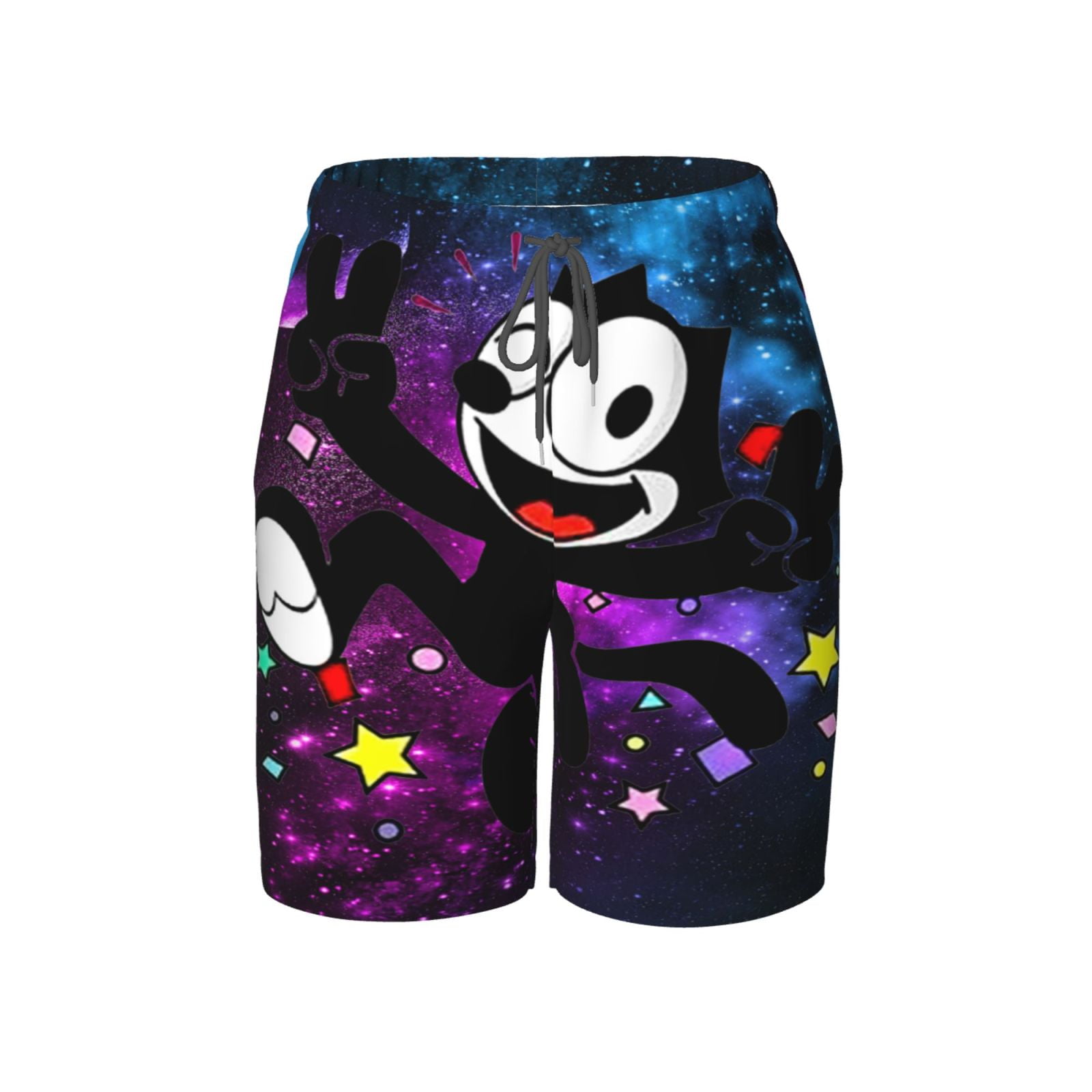 Boys Felix The Cat Beach Shorts with Mesh Liner Swim Trunks Swim Shorts ...