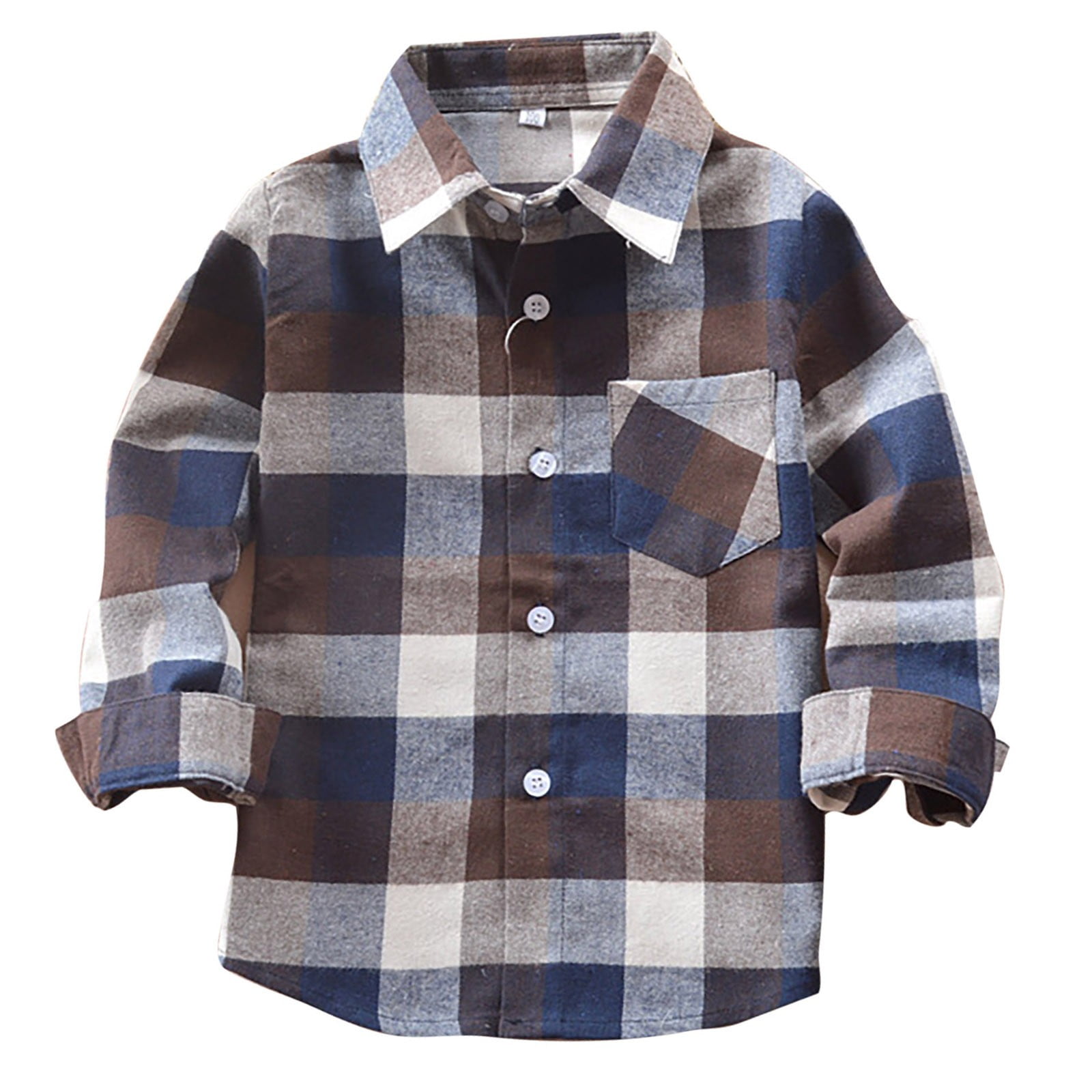 Boys Flannel Fall Jacket Toddler Girl Boys Casual Button Down Shirts ...