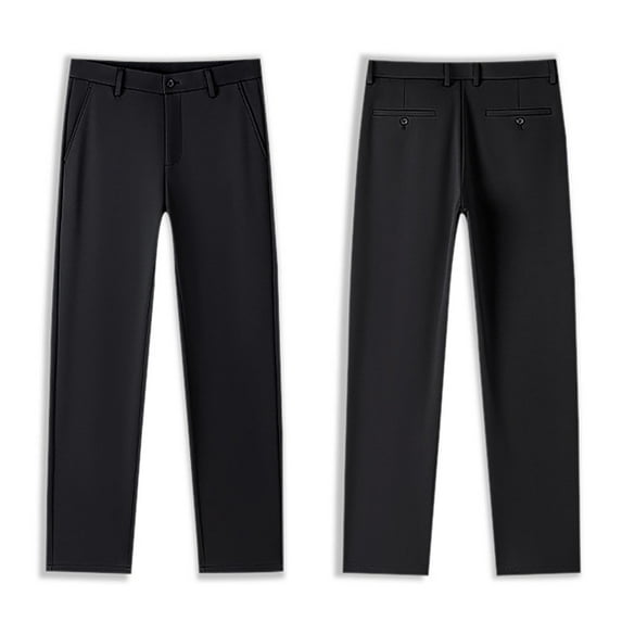 Boys Flat-Front Bi-Stretch Dress Pant Classic Flat Front Trousers For ...