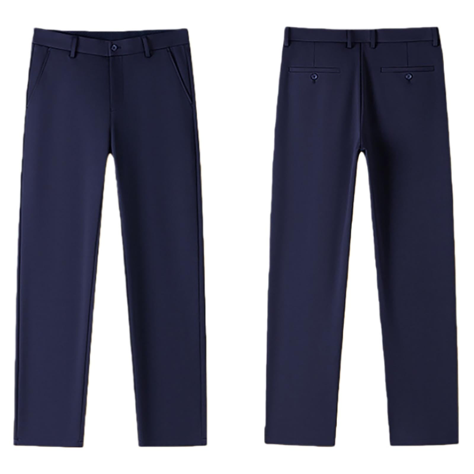 Boys Flat-Front Bi-Stretch Dress Pant Classic Flat Front Trousers For ...