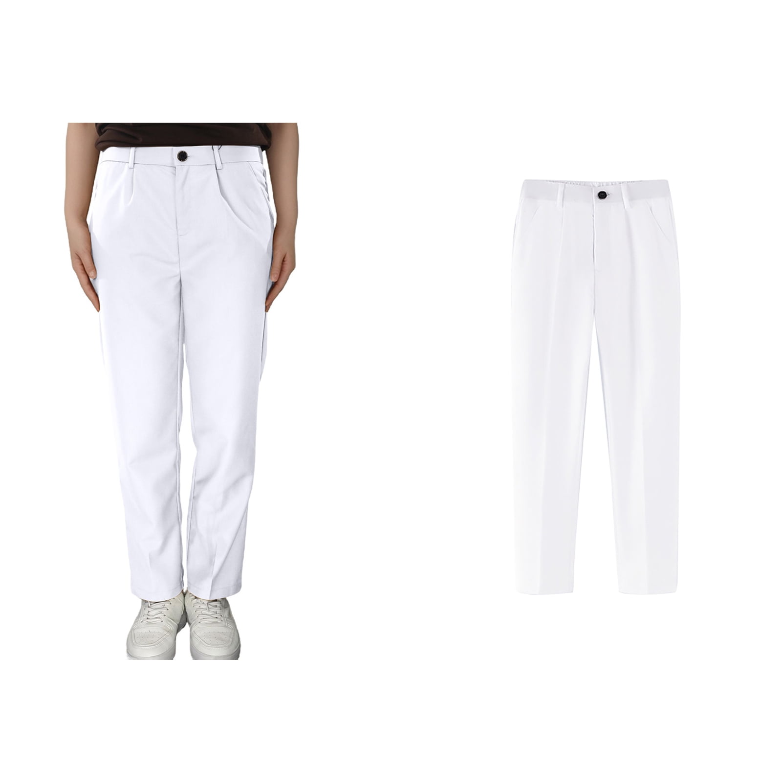 Boys' Flat White Dress Pants Boys Slacks Kids Uniform Boys 15-16 Years ...