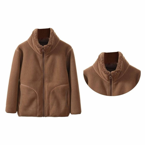 Boys Fleece Jacket Winter Coat Boys Long Sleeve Lightweight Zip Up ...