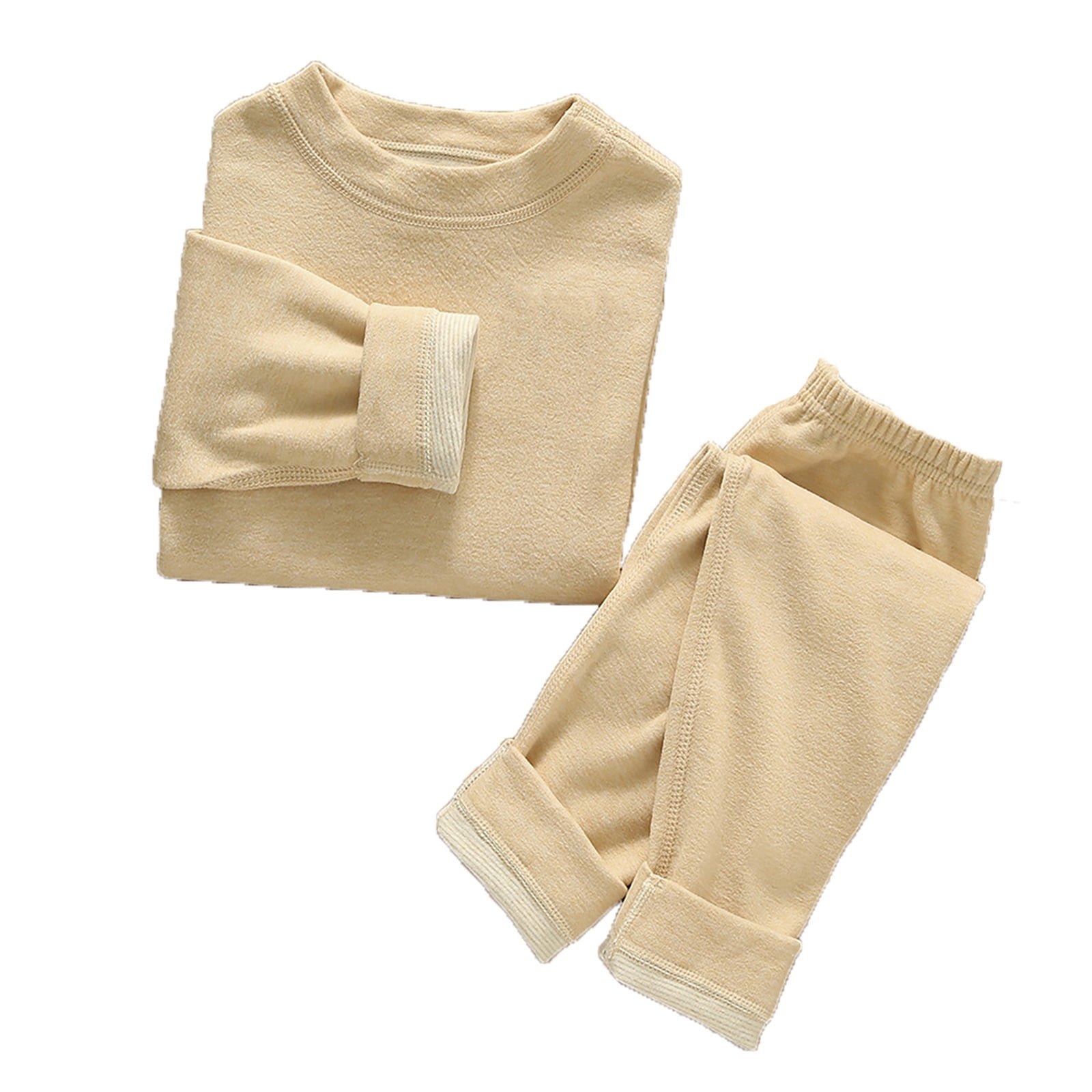 Boys Pajamas Set Winter Children's Long Wool Silk Baby Boys Girls Warm ...