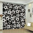 Boys Football Curtain Sports Theme Curtains for Kids Teens Burning ...