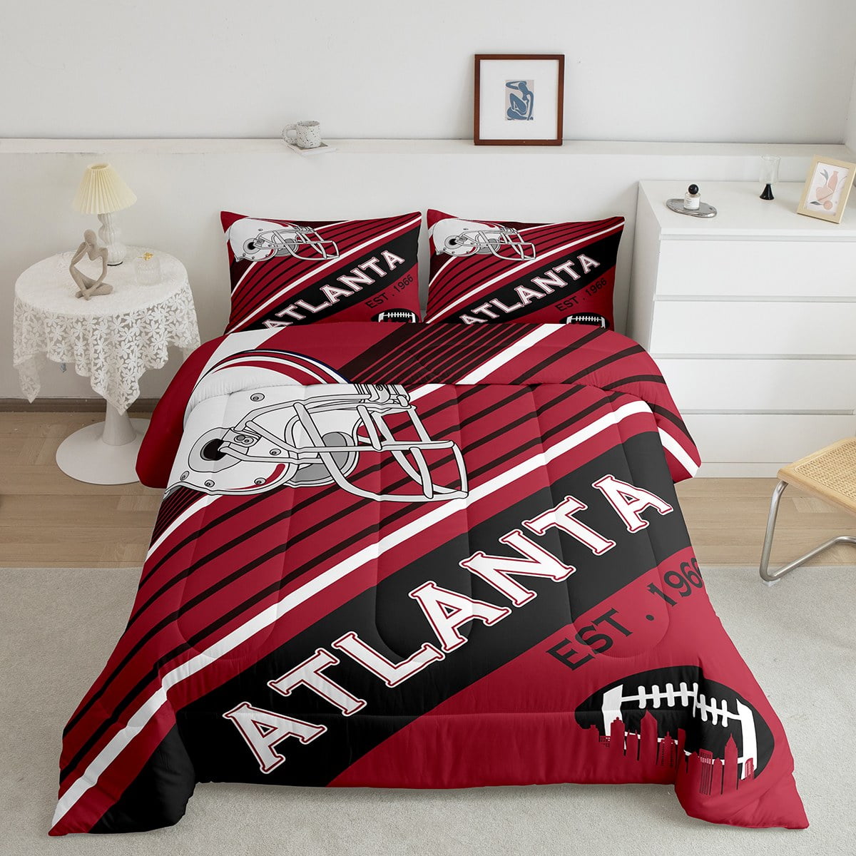 Football Gifts Bedding Queen, Rugby Helmet Bedding Comforters & Sets ...