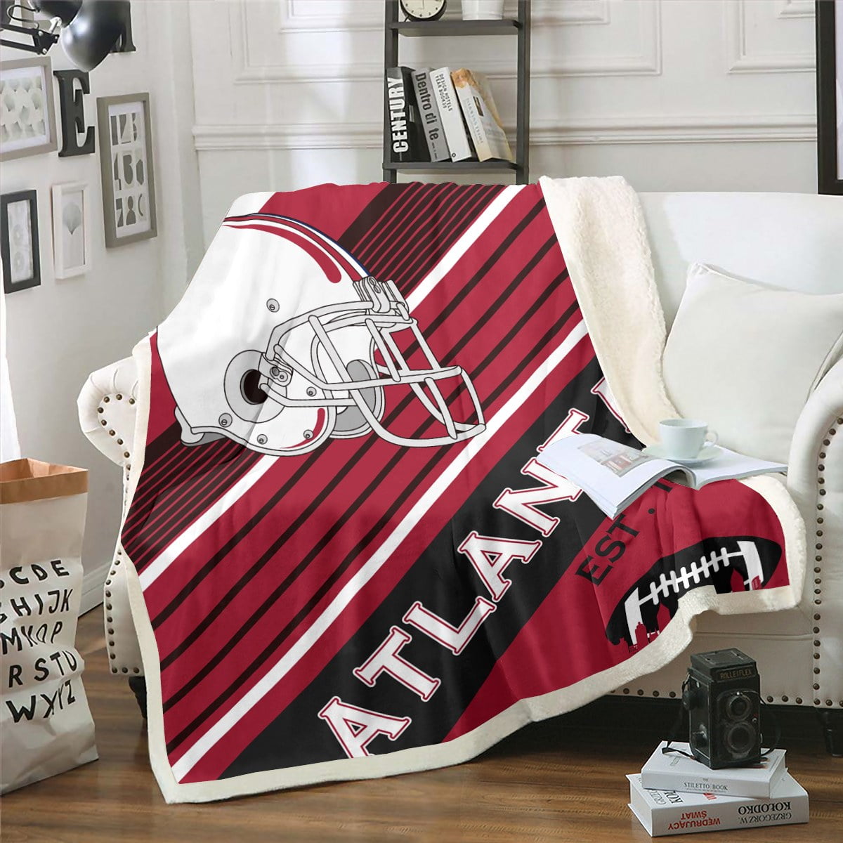 Boys Football Gifts Fuzzy Blanket Baby, Rugby Helmet Fleece Blanket ...