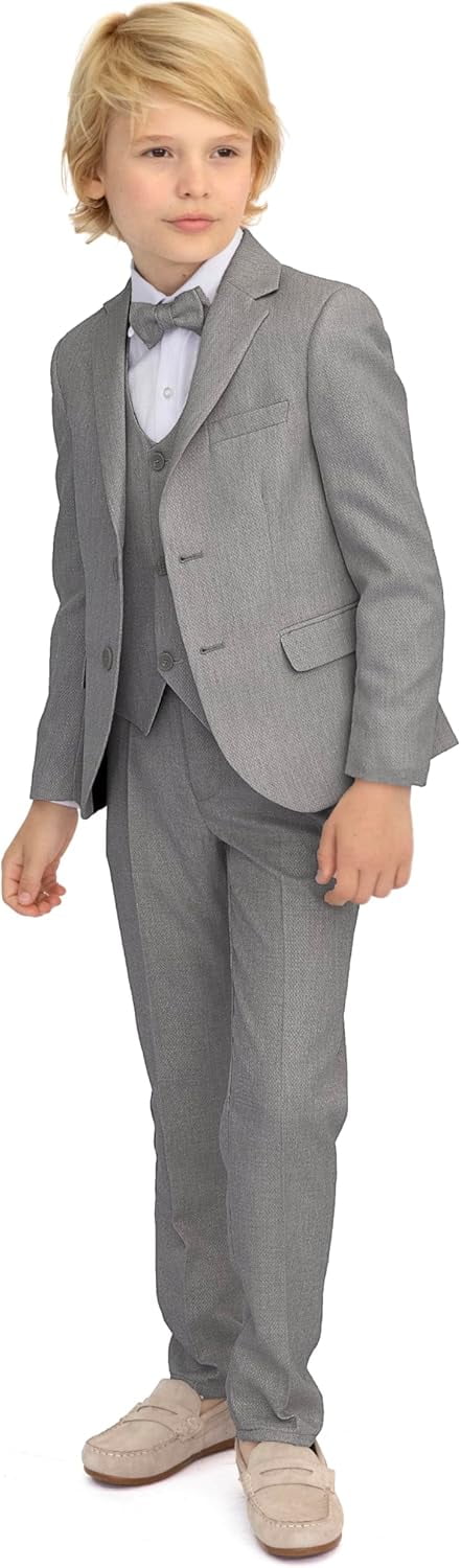 Boys Formal Suit 5 Piece Outfit Dresswear Suit Set - Walmart.com