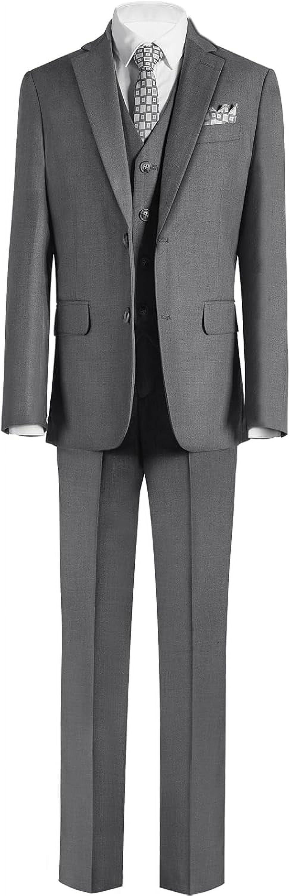 Boys Formal Suit Set 5 Pieces Fashion Slim Fit Suits - Walmart.com