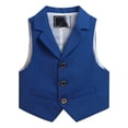Boys Formal Suit Vest Kids 3 Button Adjustable Back Strap Toddler Vests ...