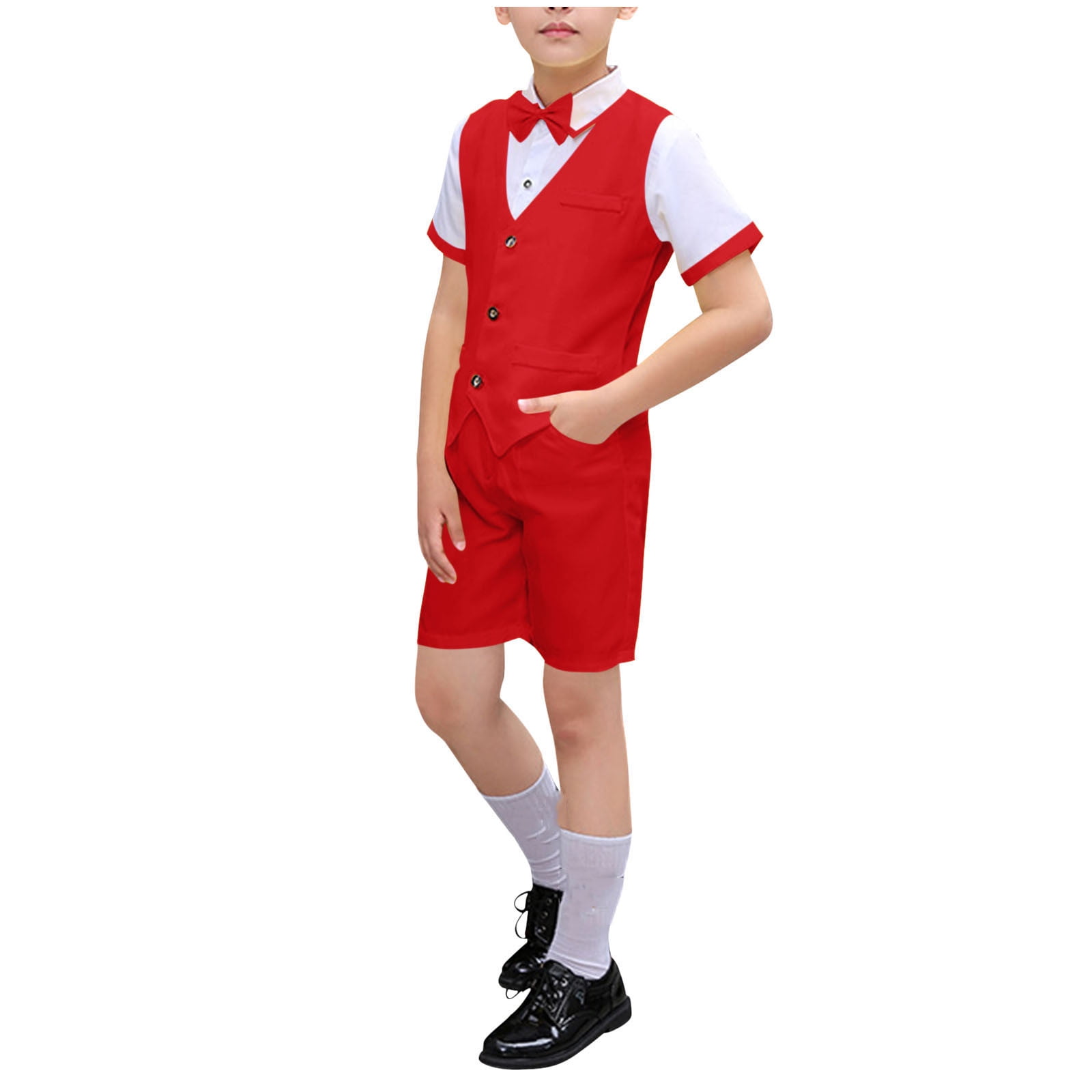Boys Formal Suits Formal Dresswear Vest Pants Dress Shirt and Tie for ...