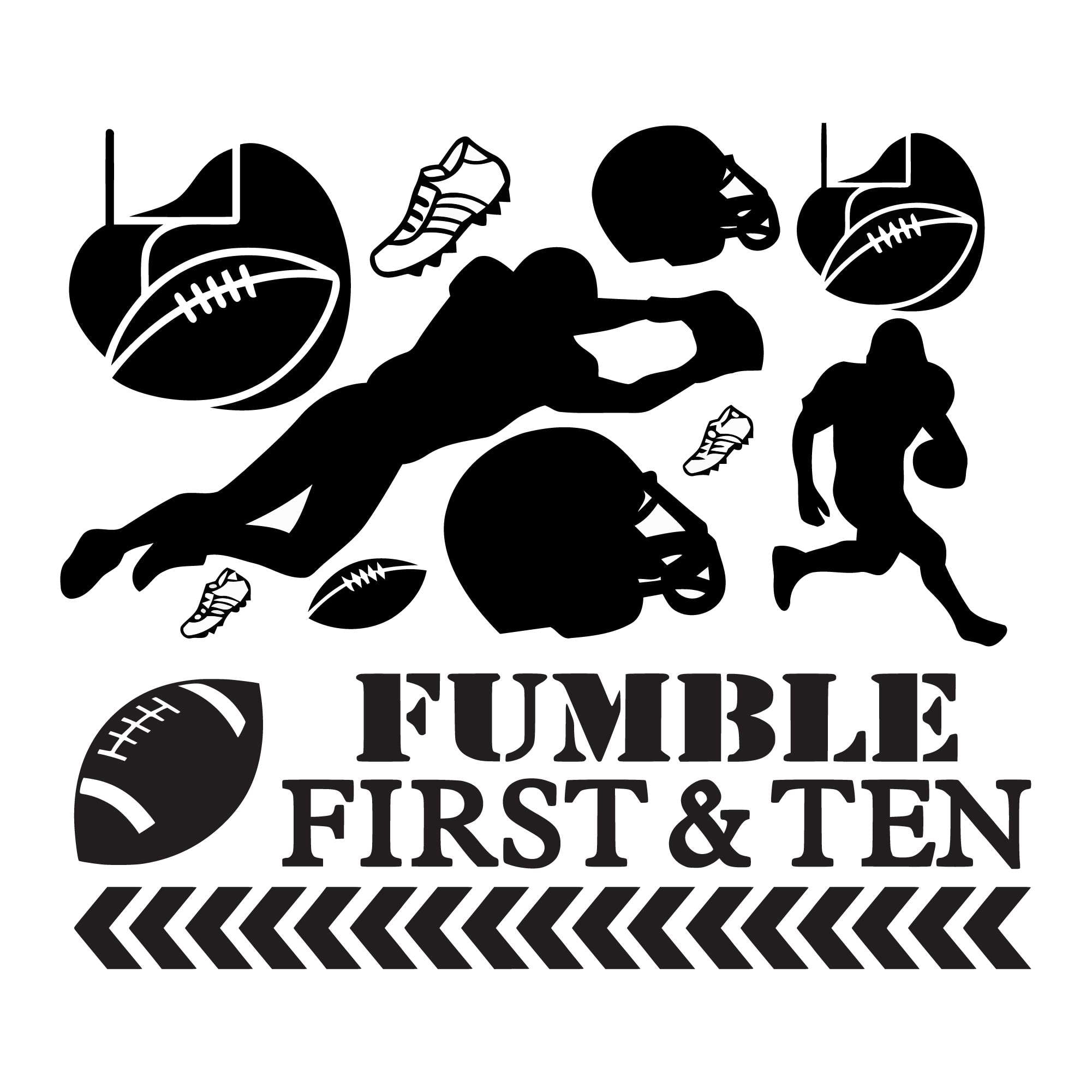 Boys Fumble First & Ten Active Sports Wall Decal Decoration Football ...