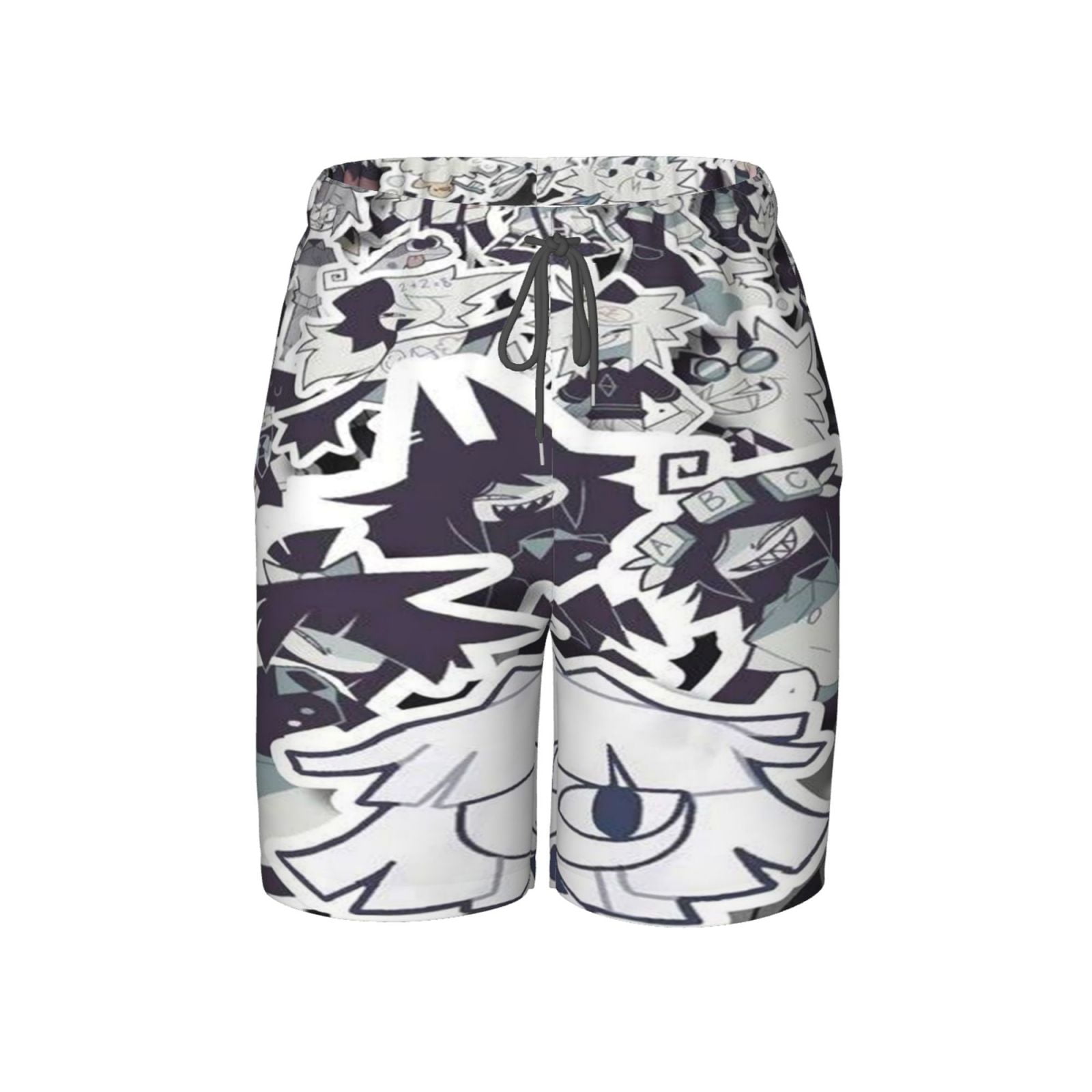 Boys Fundamental Paper Education Swim Trunks Mesh Liner Swim Shorts ...