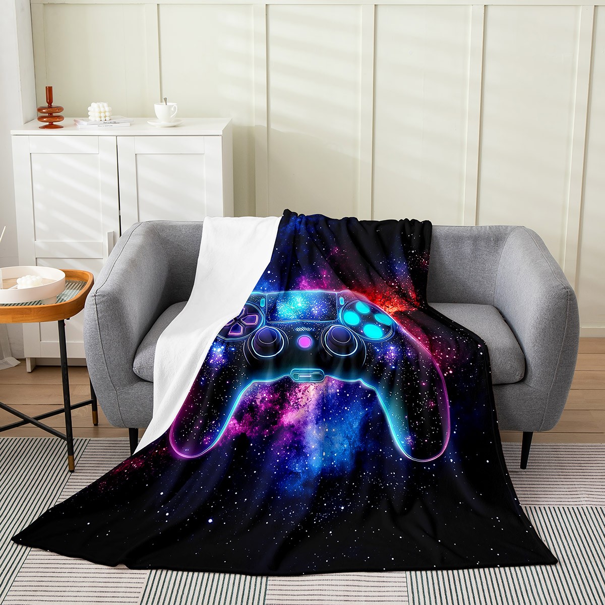 Gamer Blanket Twin 60x80 Inch Game Consoles Throw Blanket Gamer Space ...